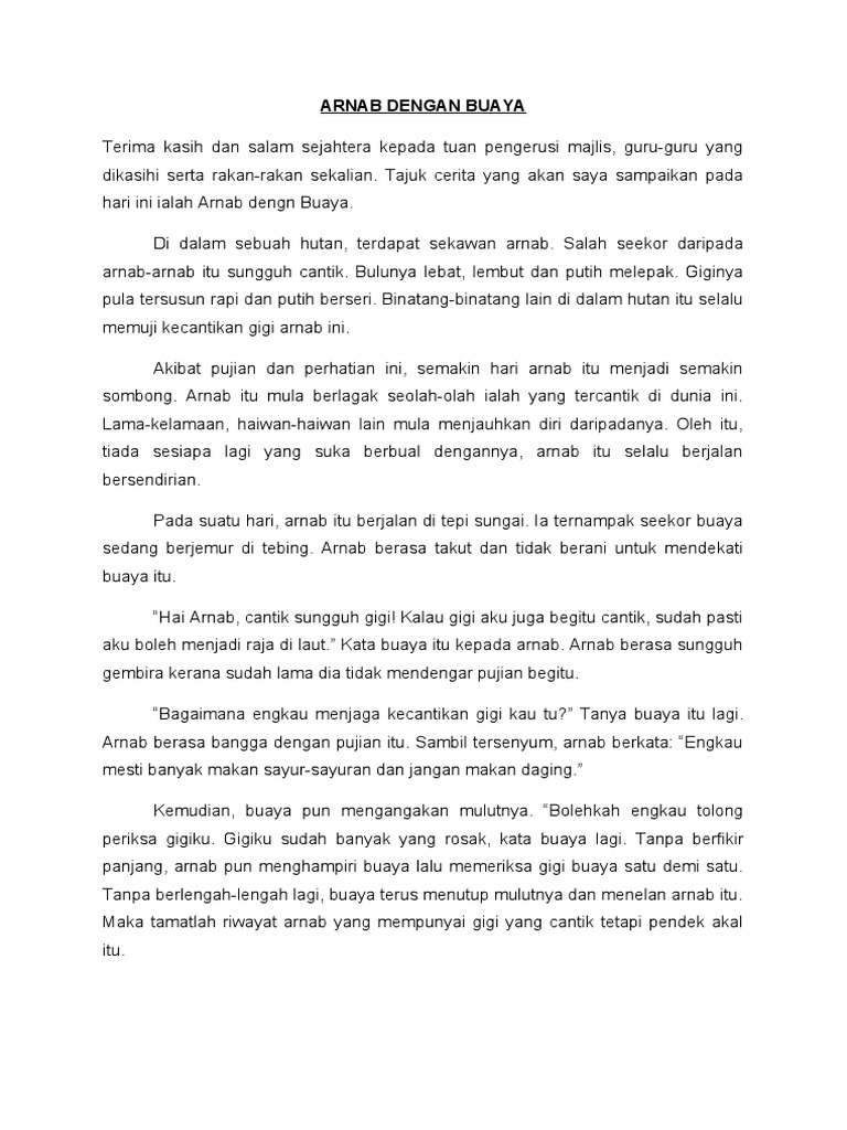 Arnab Dengan Buaya | PDF
