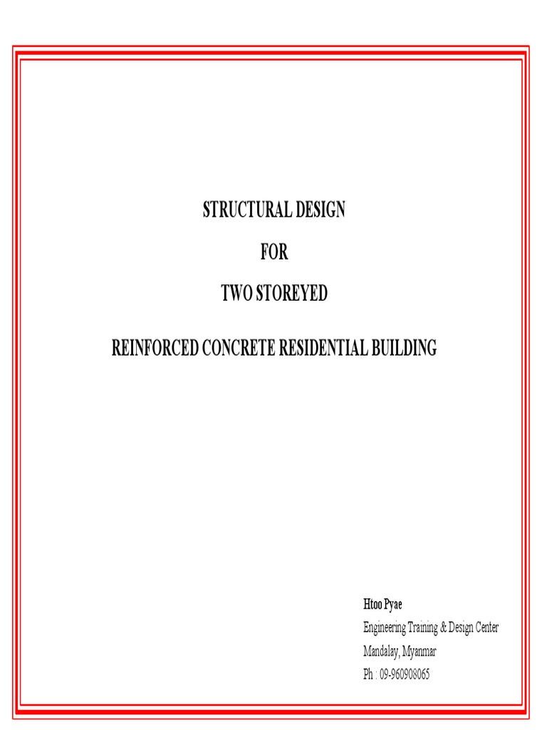 Two-Storey RCC Building Design | PDF | Strength Of Materials ...