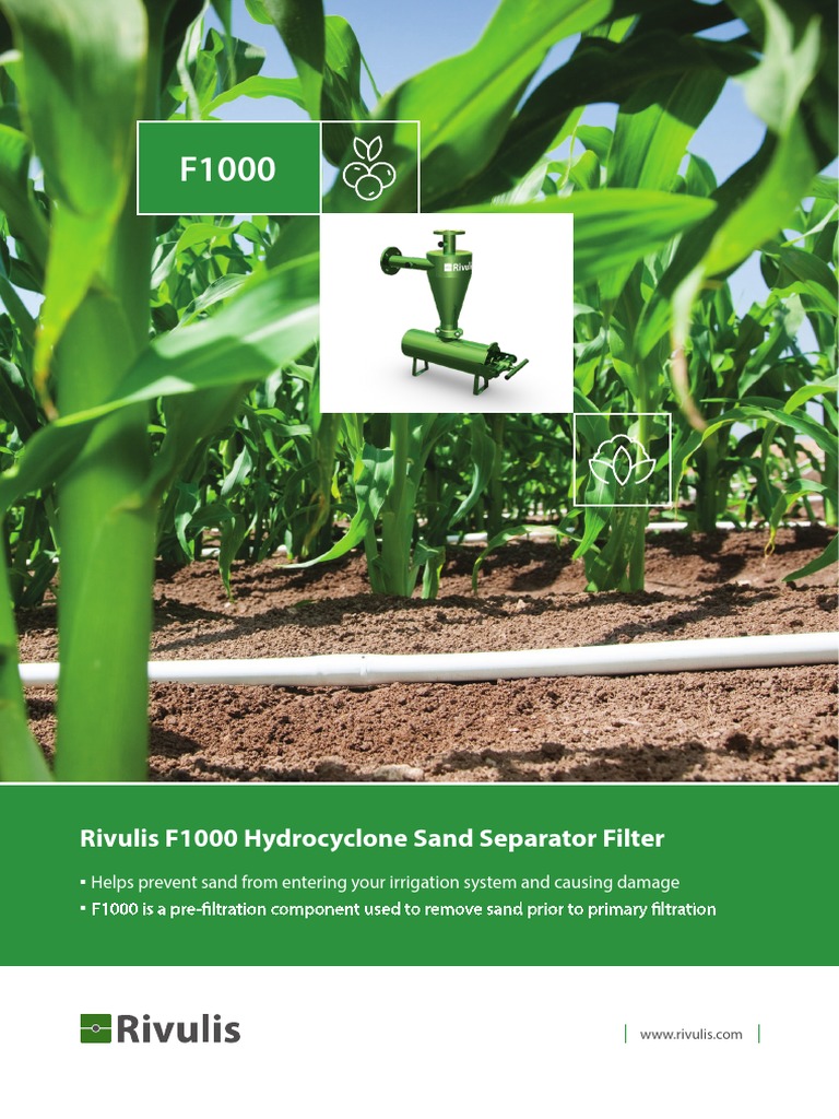 Rivulis F1000 Sand Separator Filter | PDF | Filtration