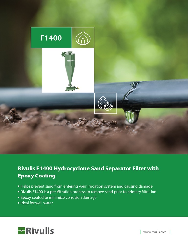 Rivulis F1400 Sand Separator Filter | PDF | Filtration