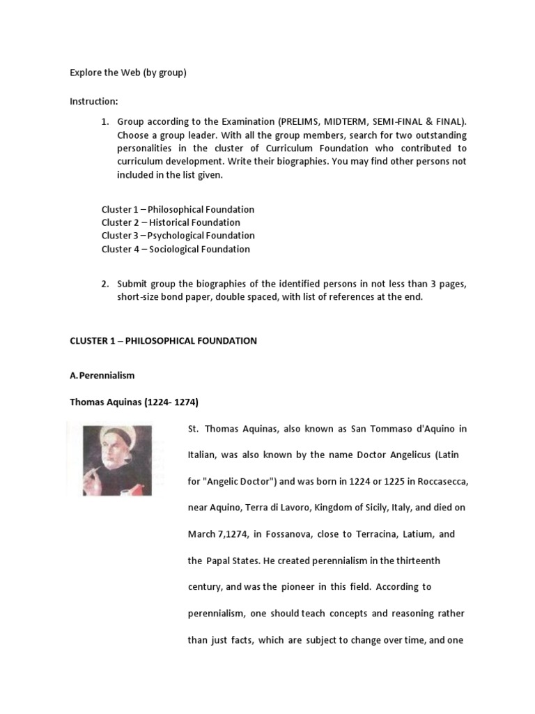 PRELIMS GROUP Foundation of Curriculum. | PDF | Self Actualization ...