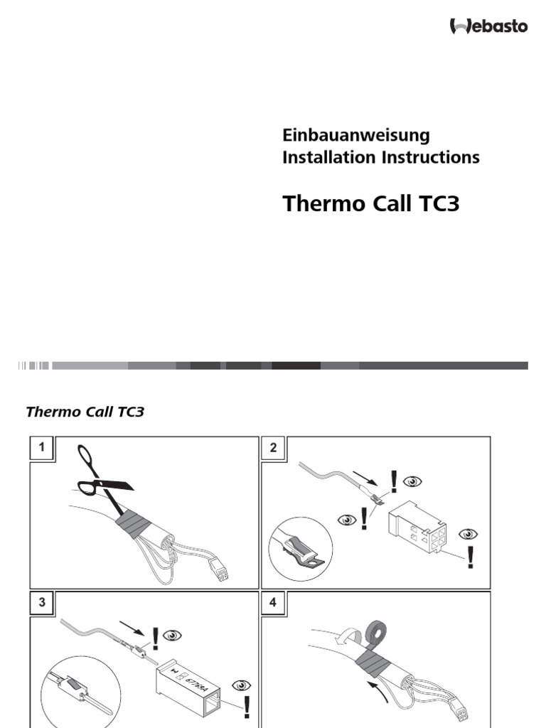 Car Installation Instructions Thermo Call - en | PDF | Electrical ...