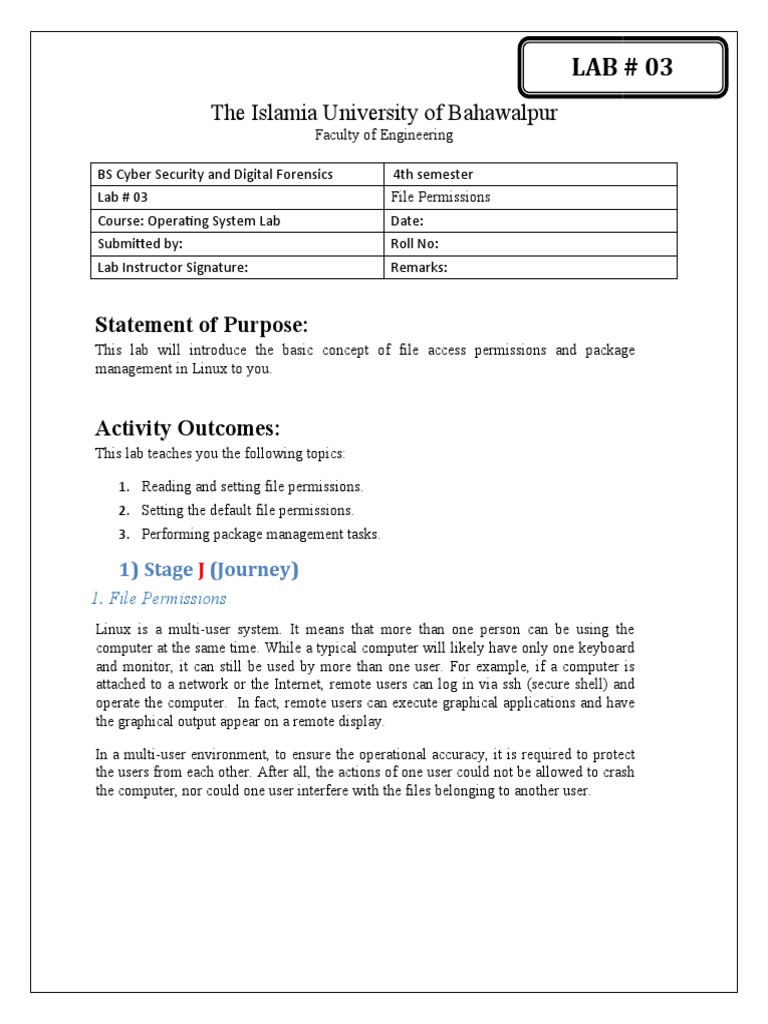 Operating System Lab 03 | PDF | Software Engineering | Computer Engineering