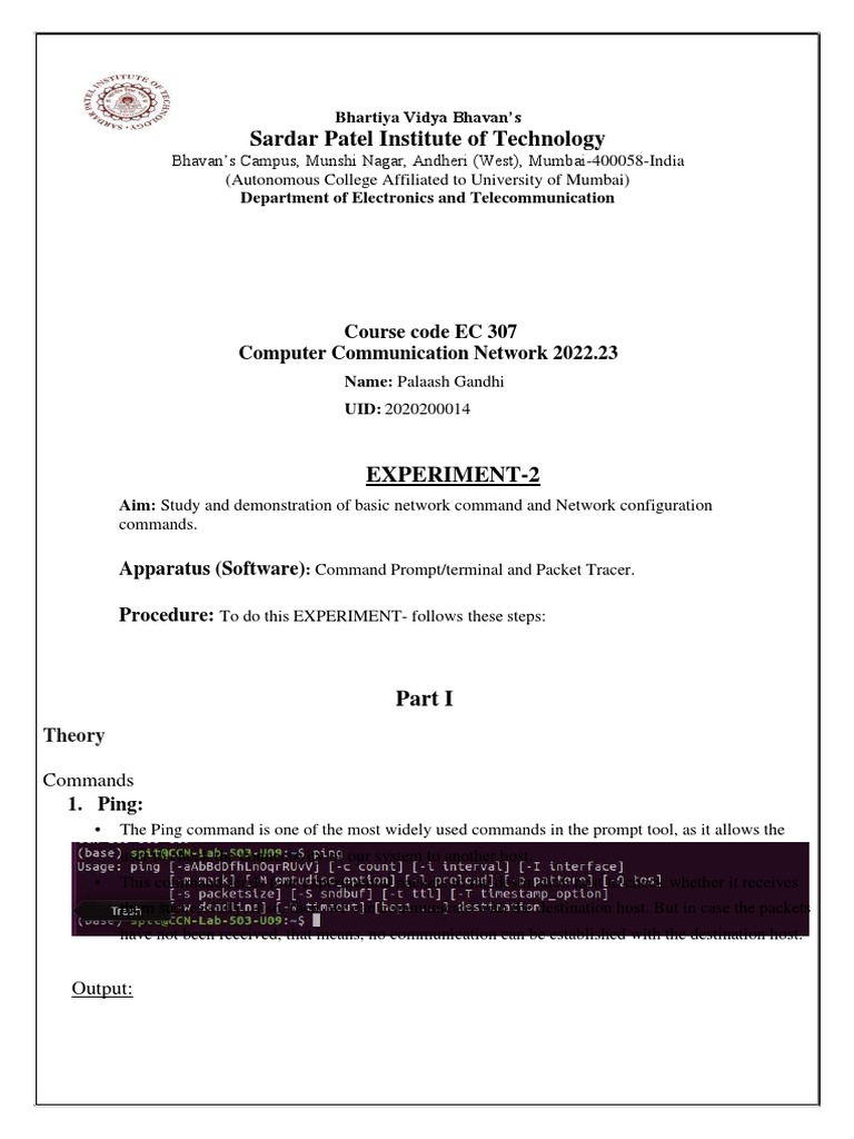 CCN Exp2 | PDF | Ip Address | Information And Communications Technology