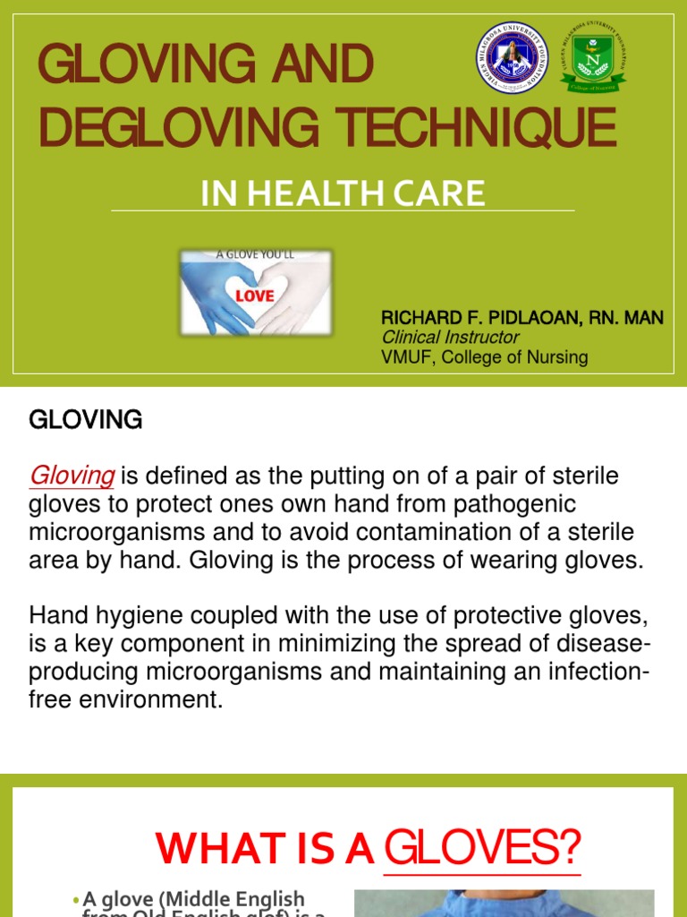 Gloving and Degloving Technique | PDF | Hand Washing | Personal ...