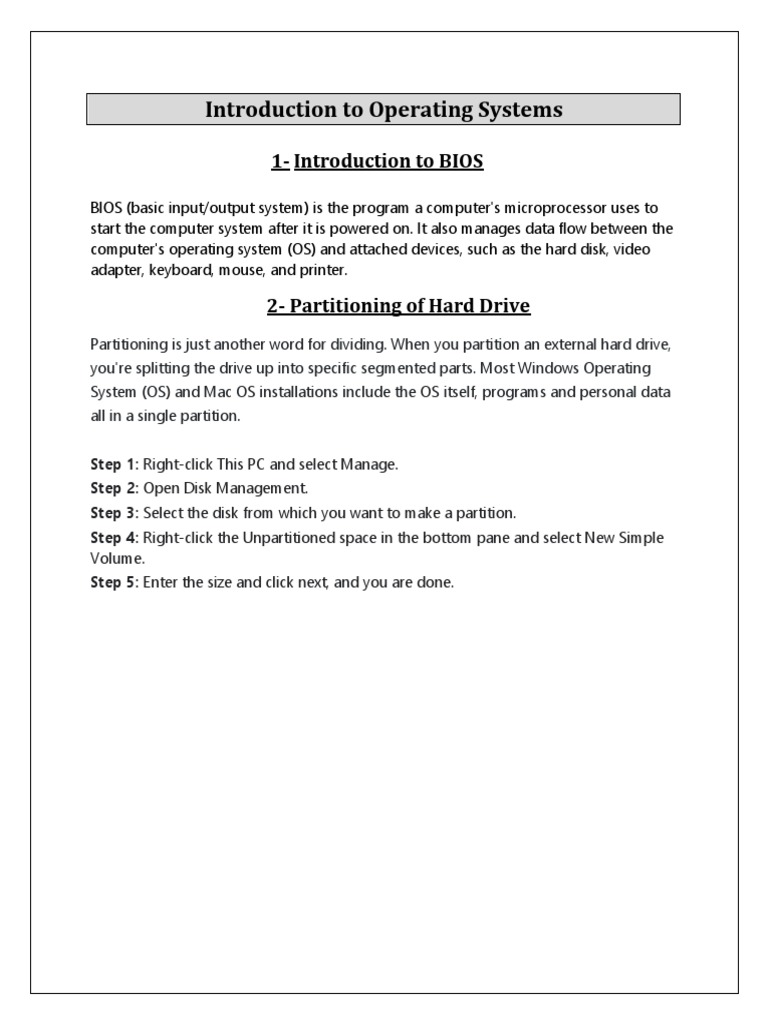 Introduction To Operating Systems | PDF | Microsoft Windows | Operating ... Introduction To Operating Systems | PDF | Microsoft Windows | Operating ...