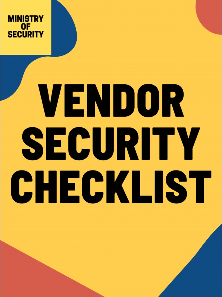 Vendor Security Checklist | Download Free PDF | Security | Computer ...