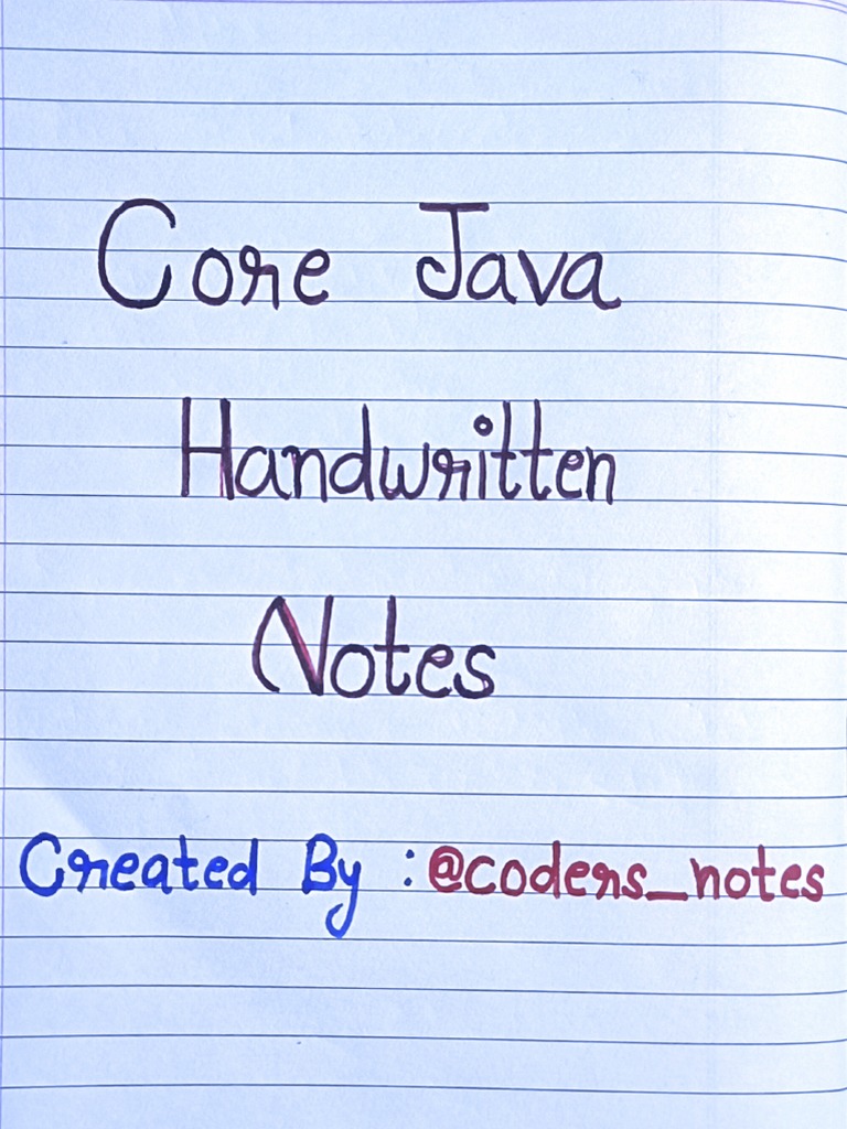 Core Notes | PDF