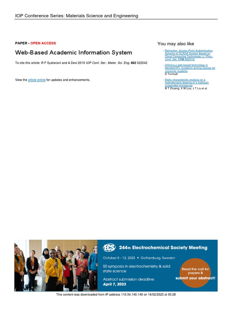 Web-Based Academic Information System | PDF | Methodology | Data