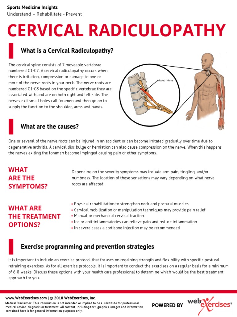 Patient Education Cervical Radiculopathy 091218 | PDF | Medicine ...