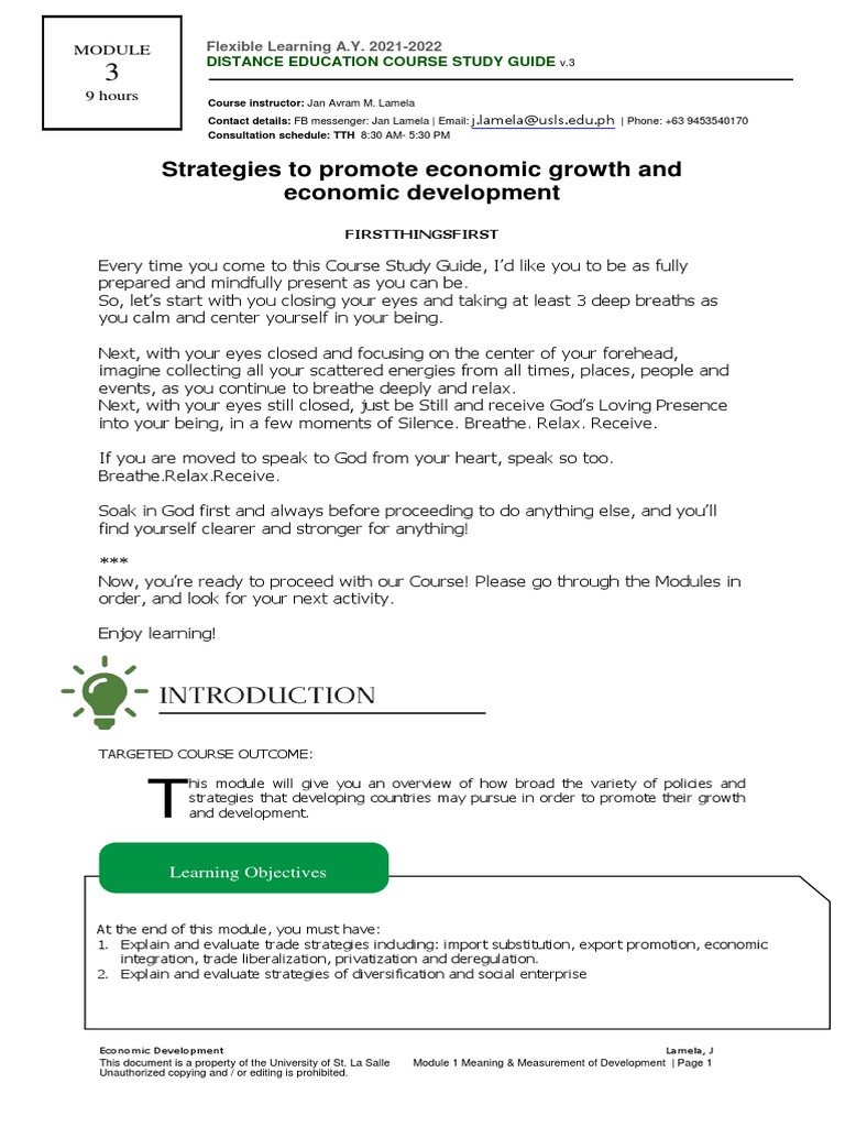 Strategies to Promote Economic Growth | PDF | Economic Development ...