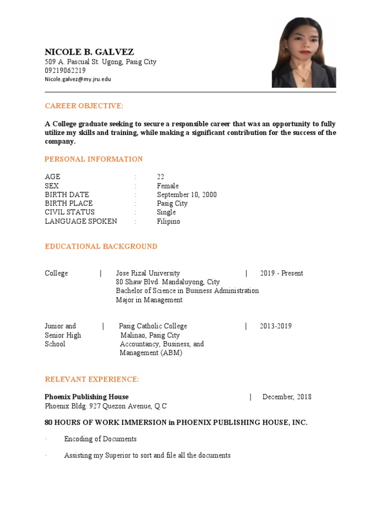 Galvez Resume 1 | PDF