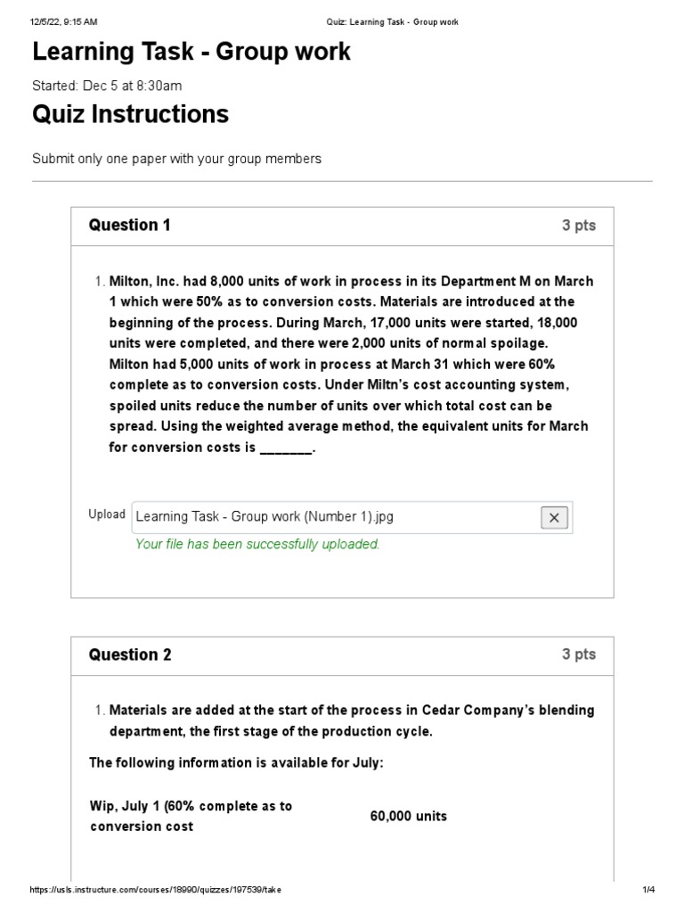 Learn group work quiz | PDF | Inventory | Computing