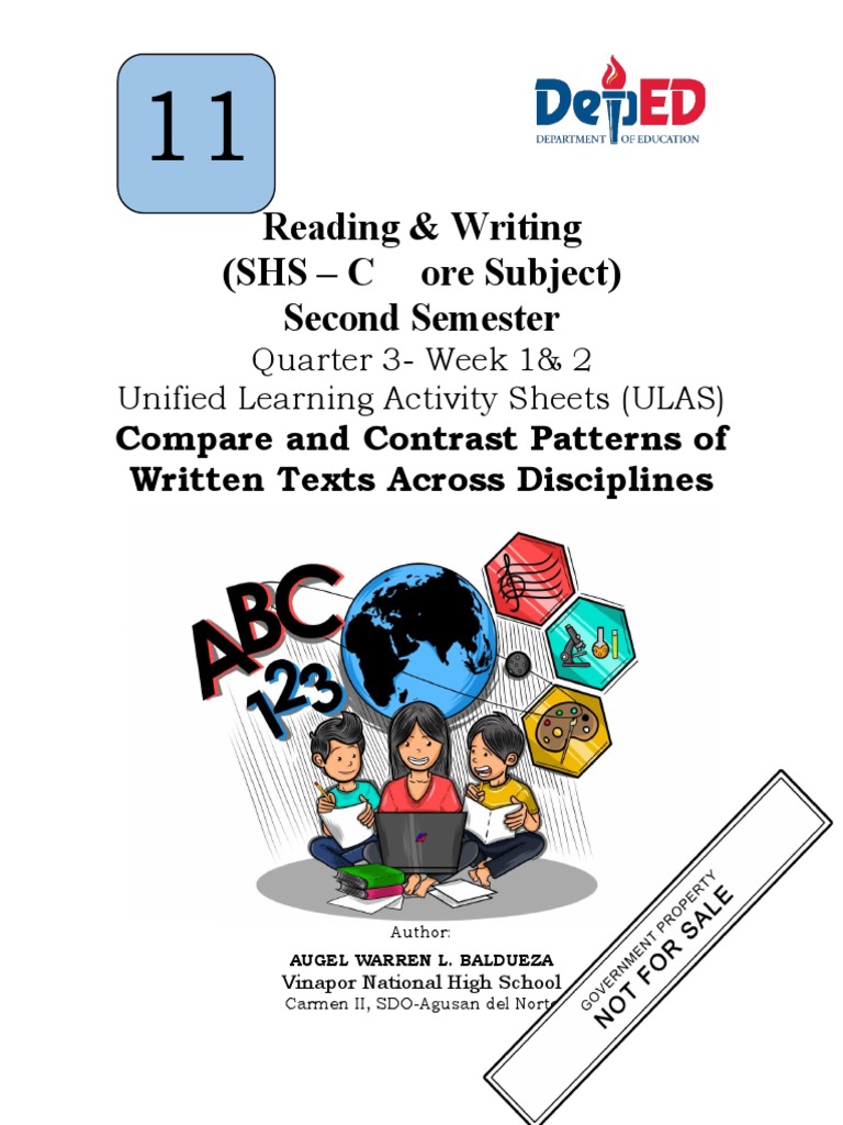 Compare & Contrast Writing Patterns | PDF | Brainstorming | Adolescence