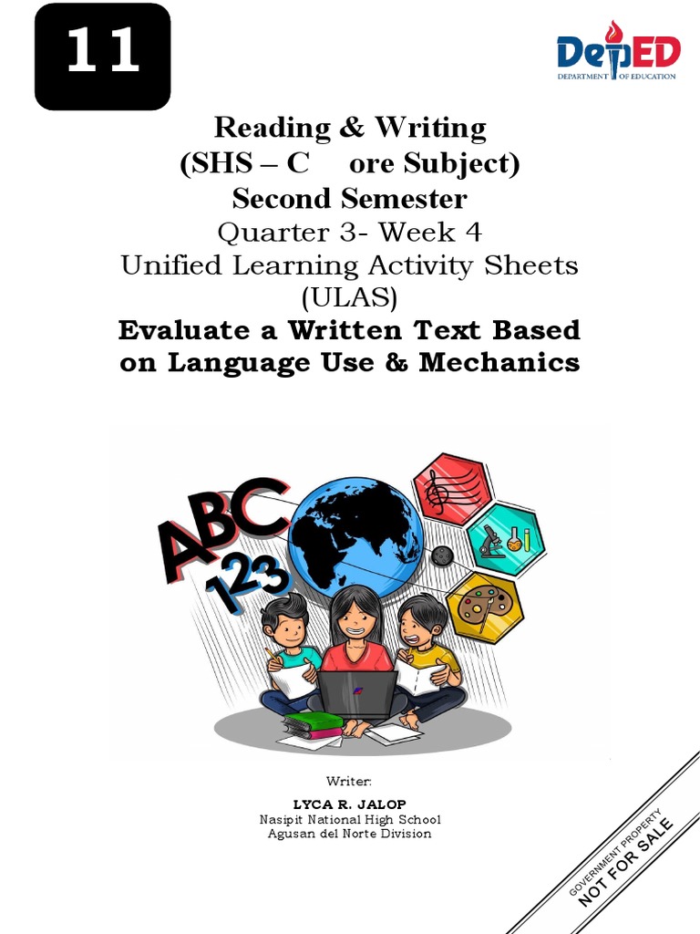 Evaluating Language Use and Mechanics in Written Texts | PDF