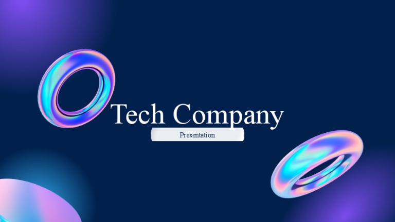 Blue Purple Futuristic Modern 3D Tech Company Business Presentation | PDF