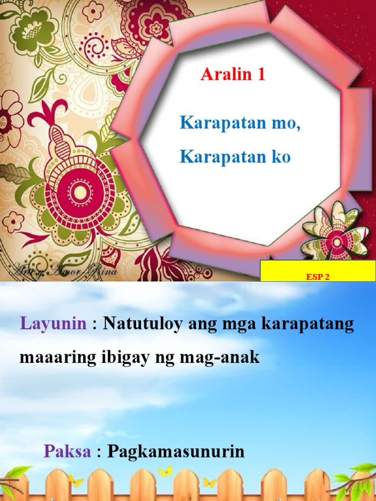 UNIT 3 ESP Aralin 1 | PDF