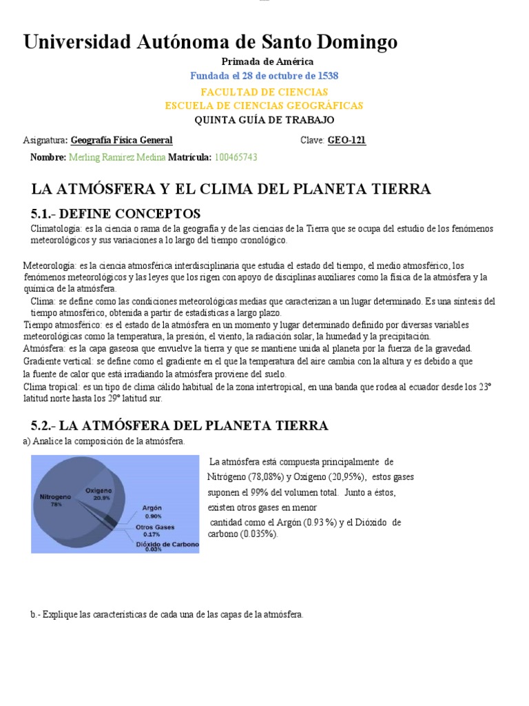Guia 5 de Geografía | PDF | Clima templado | Clima