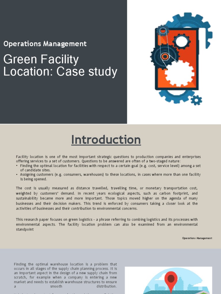 Operations Management: Green Facility Location: Case Study | PDF ...