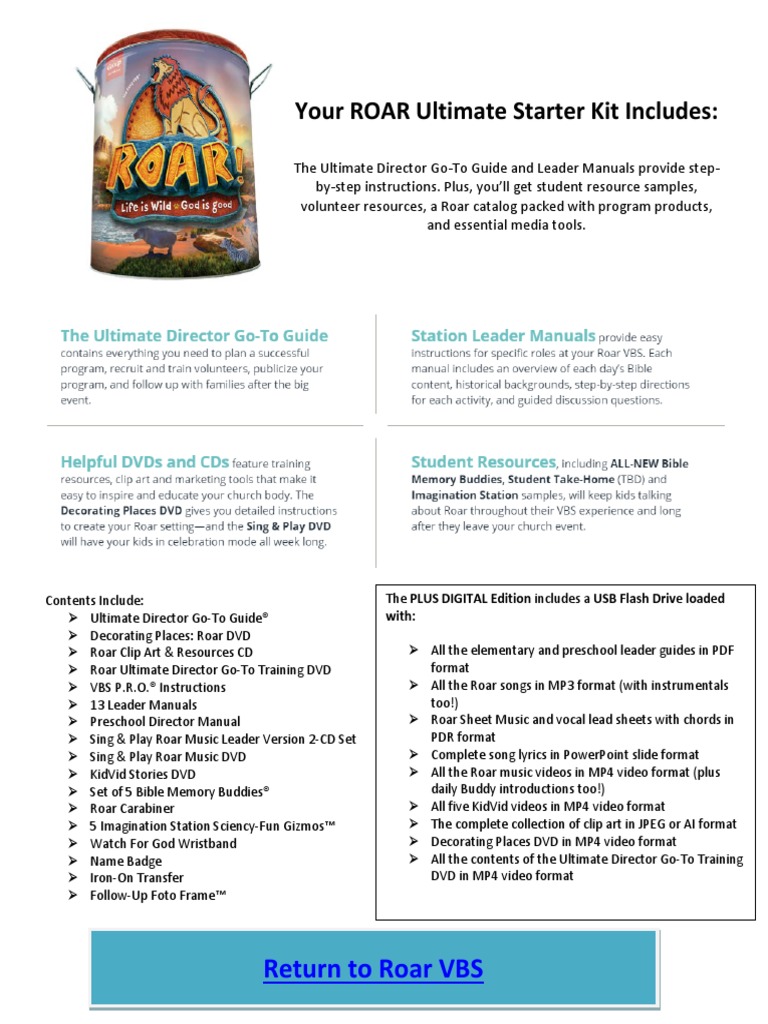 Roar Ultimate Starter Kit Contents Comparison | PDF | Language Arts ...