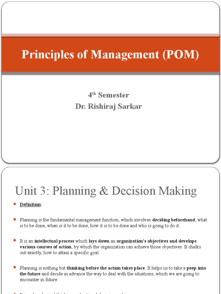 POM Unit 3-1 | PDF | Forecasting | Goal