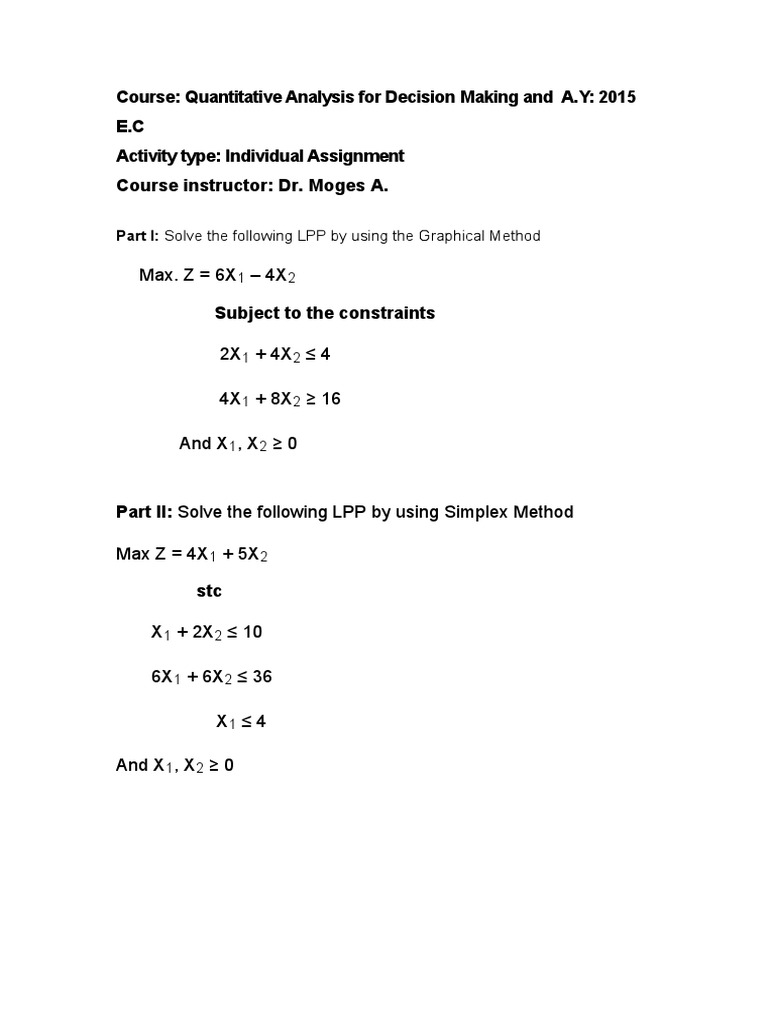 Shife Ass | PDF | Mathematical Optimization | Linear Programming