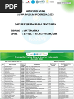 Pengumuman Finalis OPSI 2025 SMP | PDF