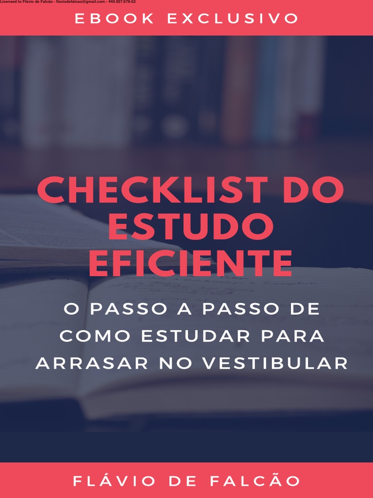 Checklist Do Estudo Eficiente | PDF