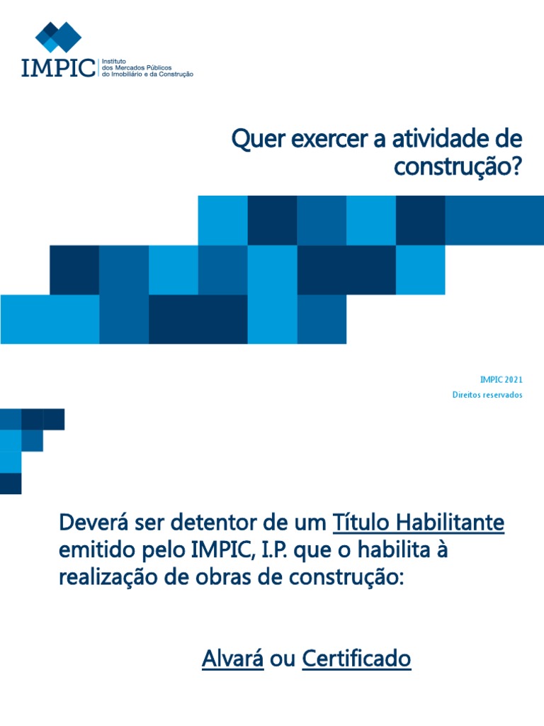 Apresentacao-Titulo Habilitante IMPIC | PDF | Seguro | Economias
