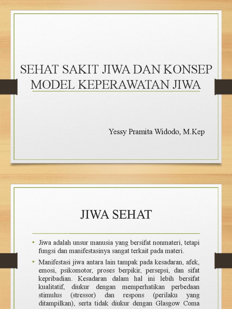 Konsep Sehat-Sakit Jiwa Dan Model Konseptual | PDF