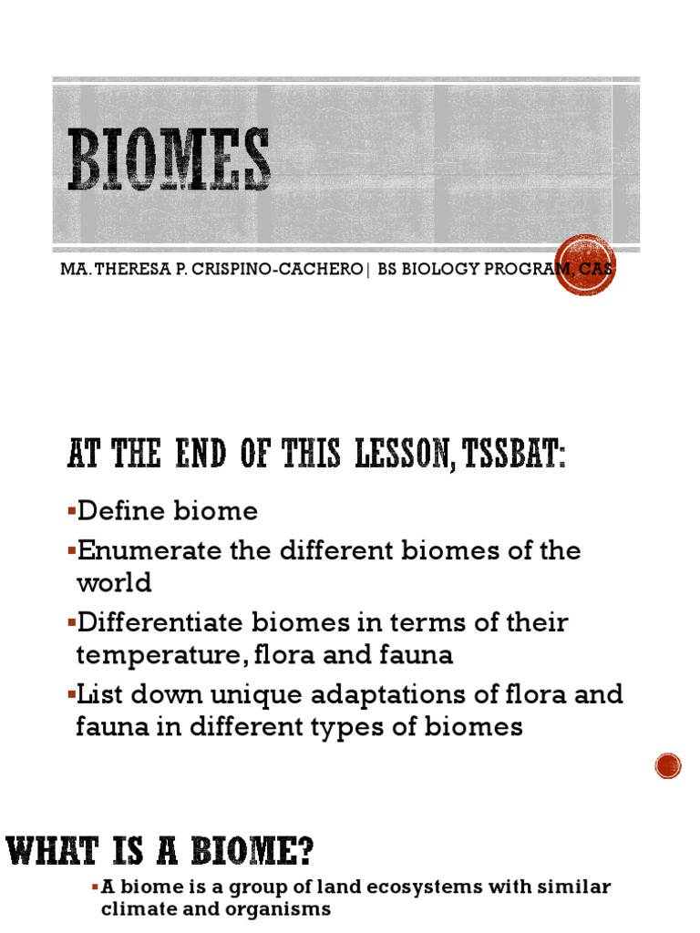 Lesson 2 Biomes | PDF | Forests | Rainforest