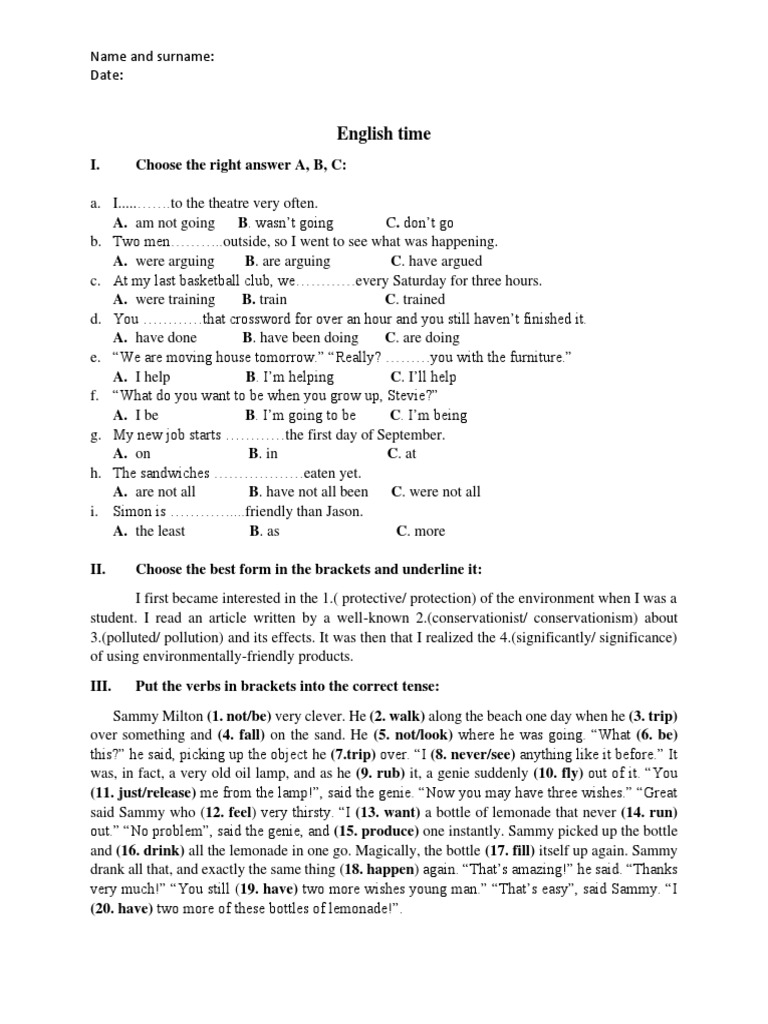 English Test Level | PDF