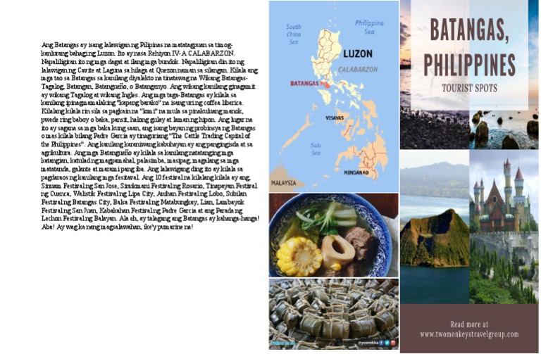Ang Batangas Ay Isang Lalawigan NG Pilipinas Na Matatagpuan Sa Timog | PDF