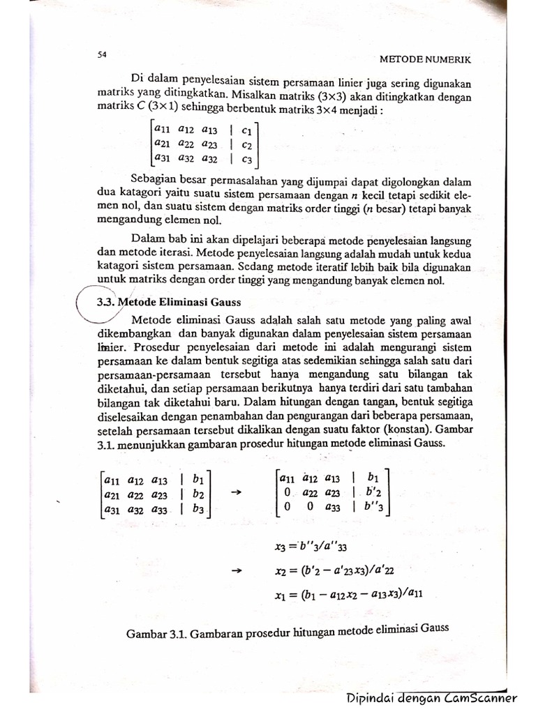Metode Gauss | PDF