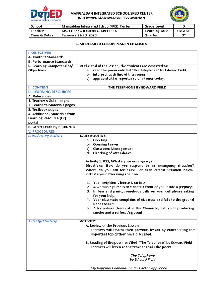 The Telephone | PDF | Telephone | Cognition