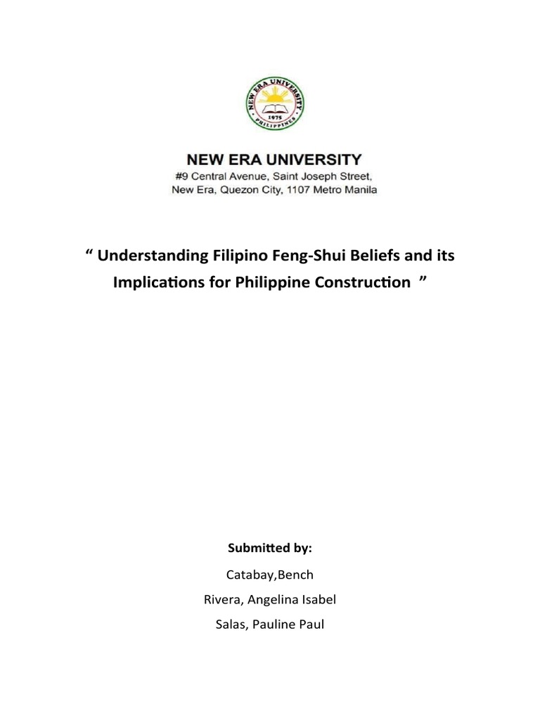 Understanding Filipino Feng-Shui Beliefs and Its Implications For ...