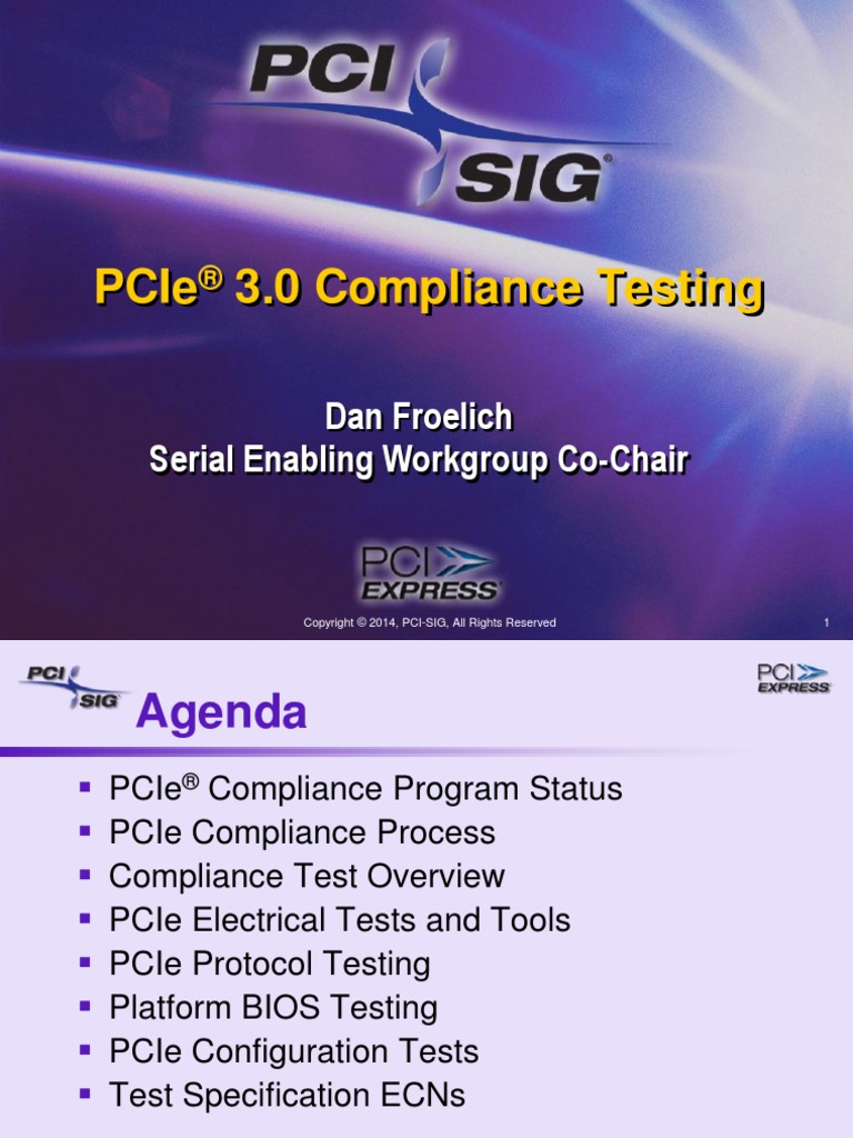 PCIe 3 0 Compliance Testing - PCI-SIG | PDF | Electrical Engineering ...