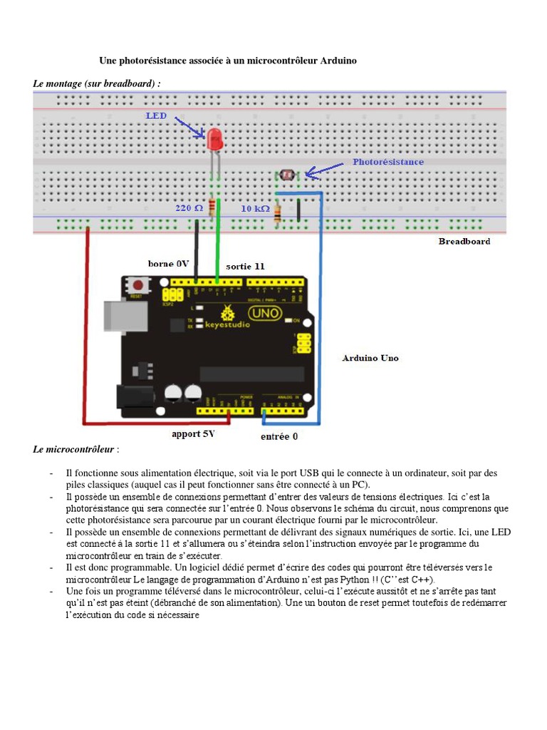 TP Arduino Photoresistance | PDF | Arduino | Microcontrôleur
