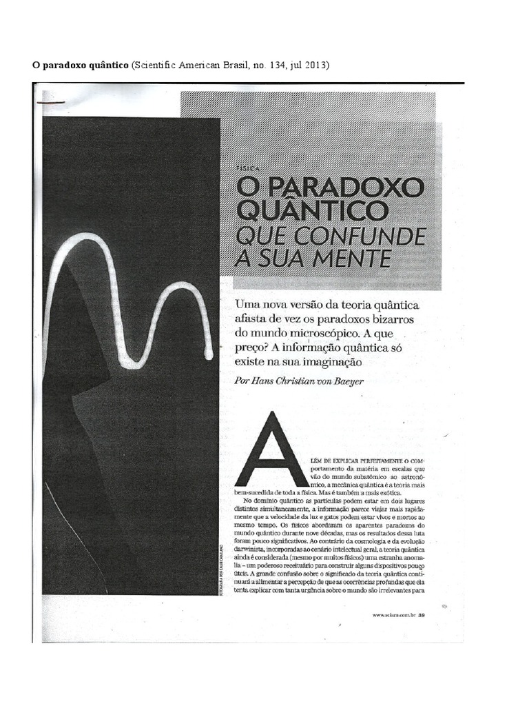 ++O Paradoxo Quantico | PDF