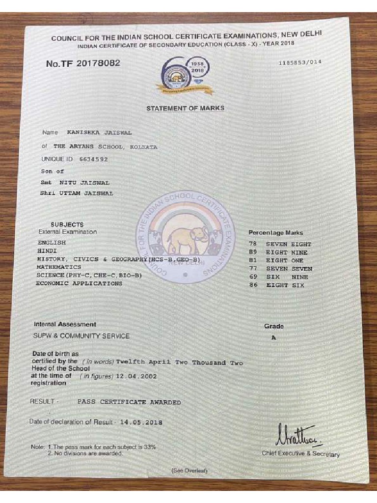 10 MARKSHEET - Compressed | PDF