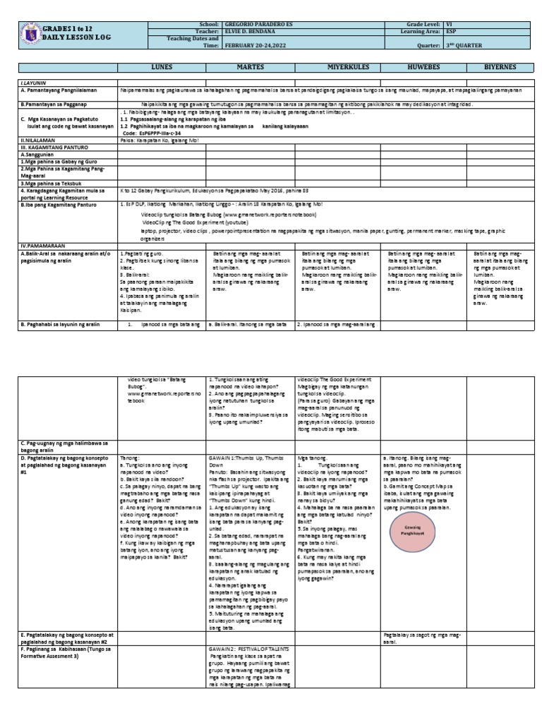 Esp 6 - Q3 - W3 DLL | PDF