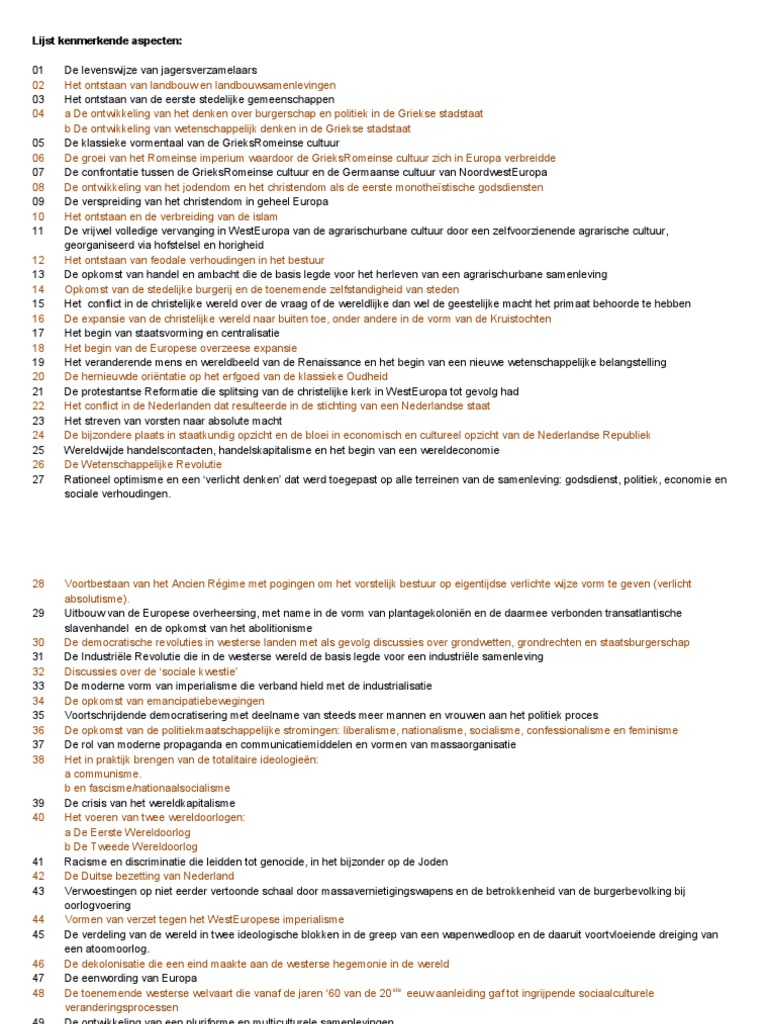 Kenmerkende Aspecten | PDF