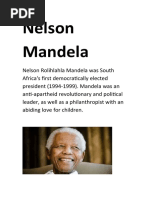 Biography of Nelson Mandela | PDF | Nelson Mandela | South African People