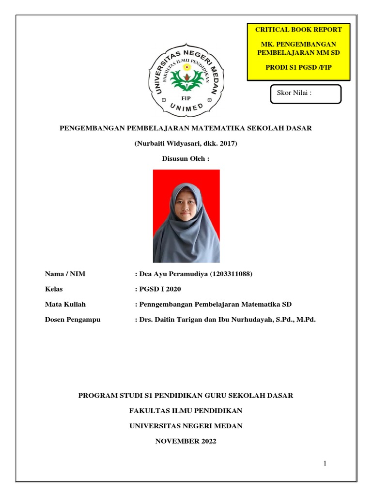 CBR PP MTK SD - Dea Ayu Peramudiya - 1203311088 - PGSD I 2020 | PDF