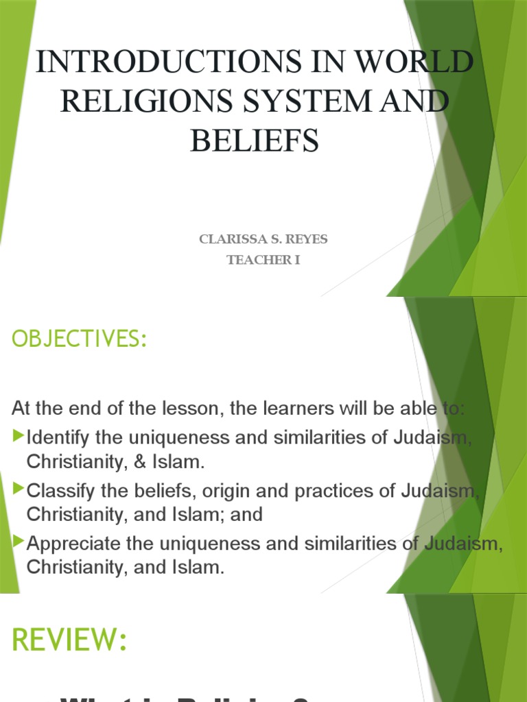 Introductions in World Religions System and Beliefs | PDF | God ...