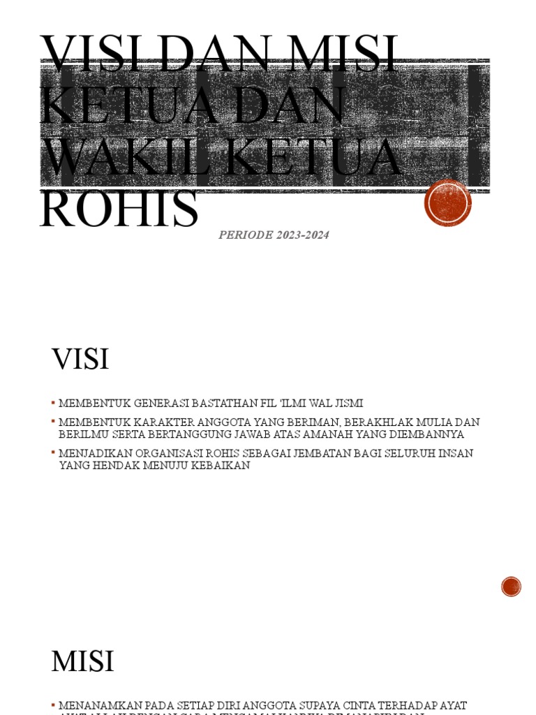 Presentasi Visi Misi Kandidat 2 | PDF