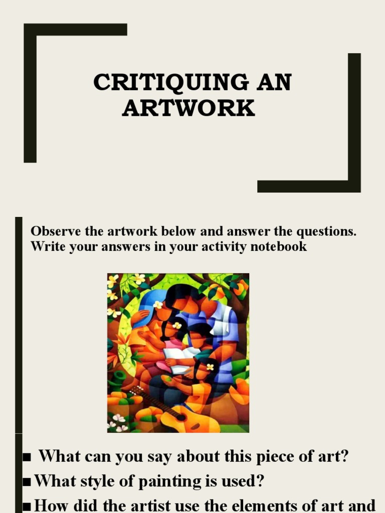 Critiquing An Artwork | PDF | Paintings | Emotions