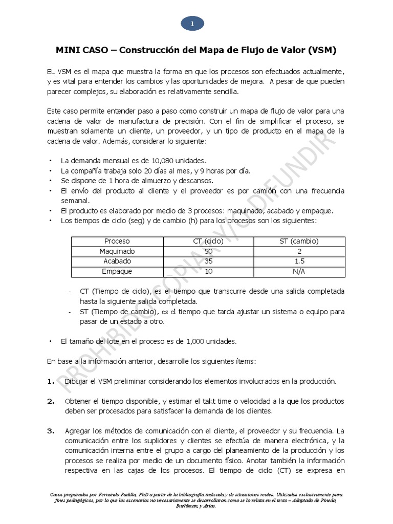 Caso VSM | PDF