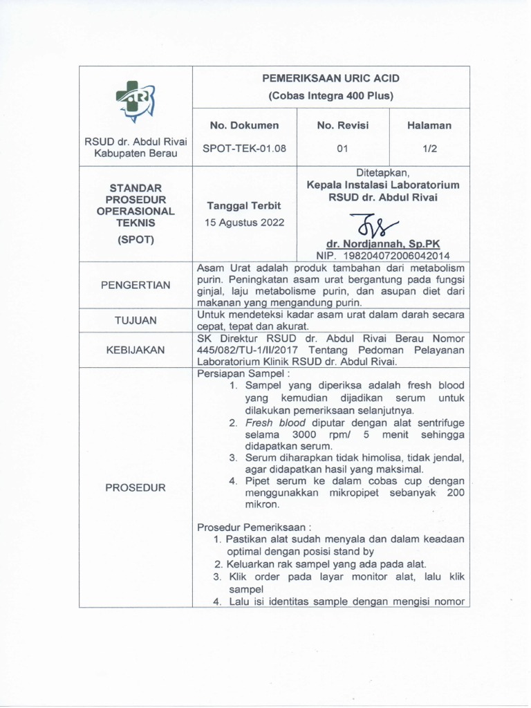 Cobas Uric Acid | PDF