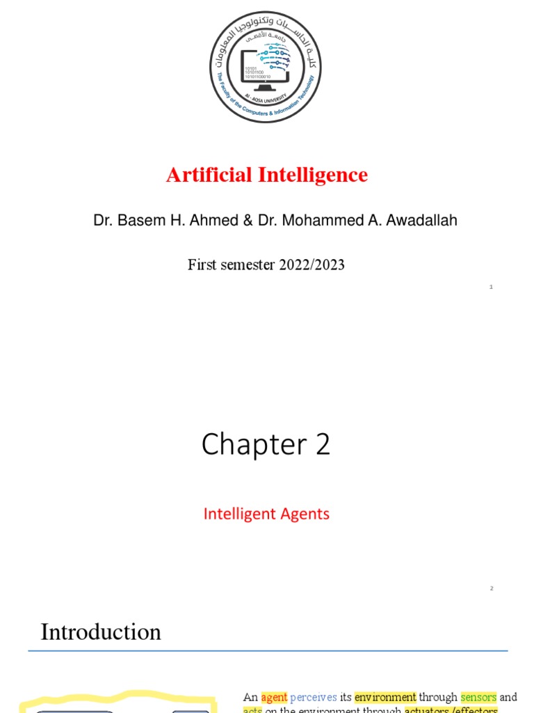 Chapter 2 - Intelligent Agent | PDF | Perception | Cognition